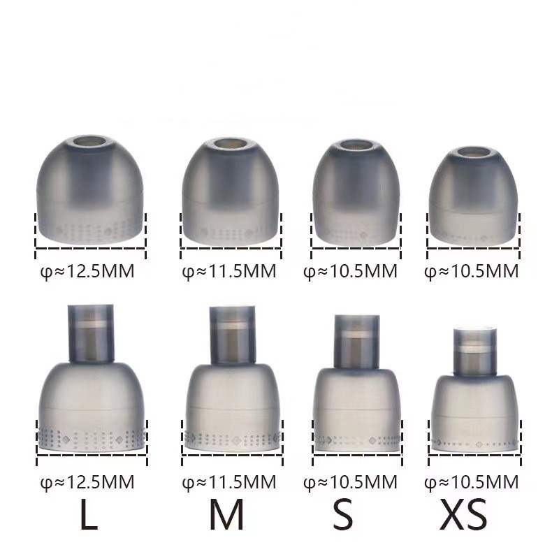 4 pair (L,M,S,XS) Extended silicone eartips for SONY WF-1000XM3 WI ...