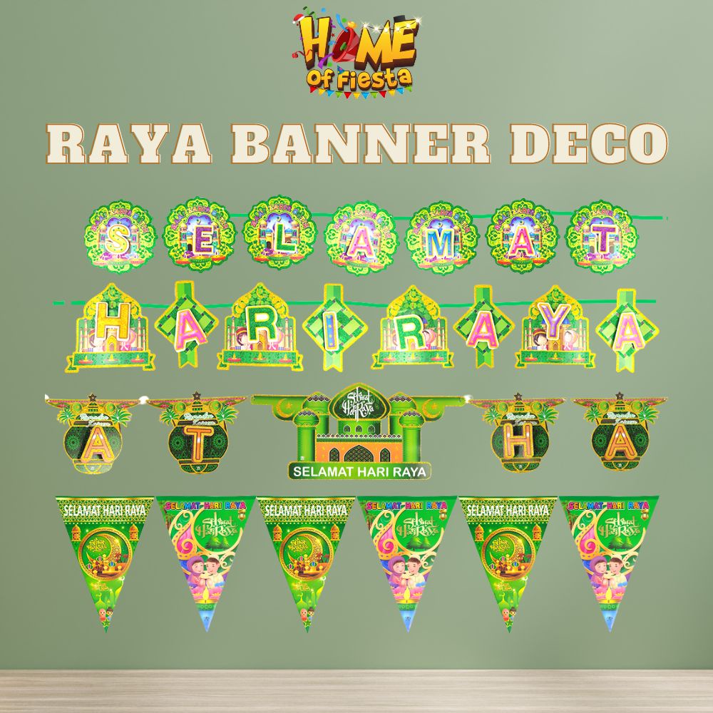 HOFS Raya 2023 Selamat Hari Raya Horizontal Long Banner Flag Decoration ...