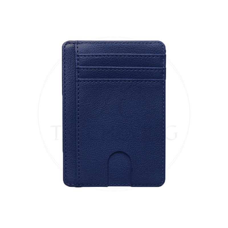 TC BW-073 Vertical Slim PU Leather Multi-Slot Card Holder With Cash ...