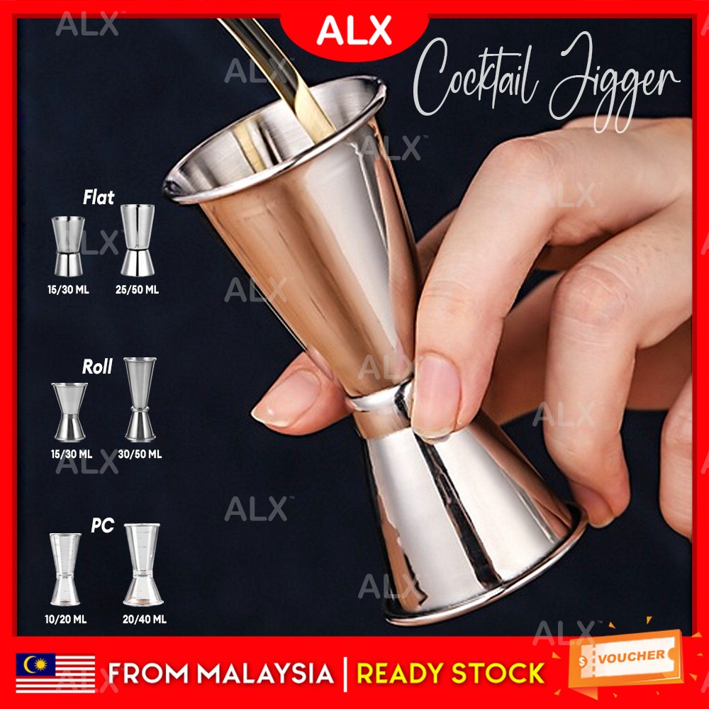 ALX Stainless Steel Dual Head Cocktail Jigger Cocktail Measure Cup ...