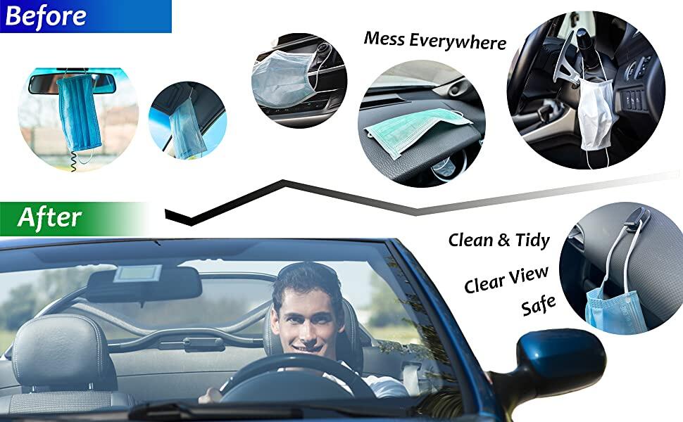 4pcs Car Hook Organizer Dashboard Hook Auto Fastener Clip For Usb Cable ...