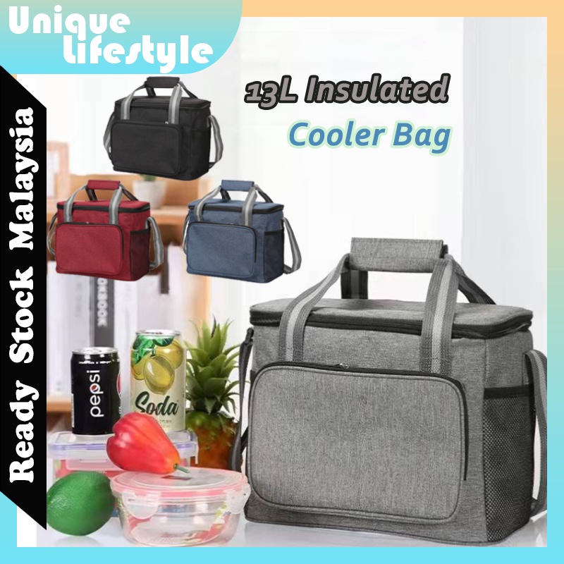 13L Insulated Cool Cooler Keep Fresh Bag Camping Picnic Cooler Box ...