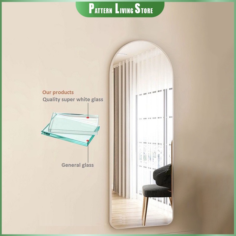 PATTERN Full Length Arch 150cm x 40cm Stand Mirror Cermin Tinggi Besar ...