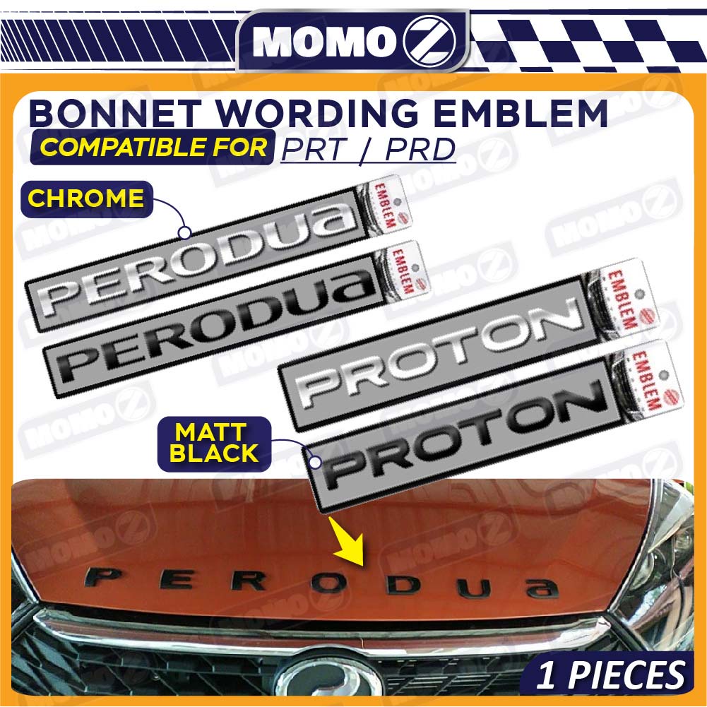 Car Perodua Proton Rear Front Bonnet Wording Emblem 3D Logo Bonnet ...