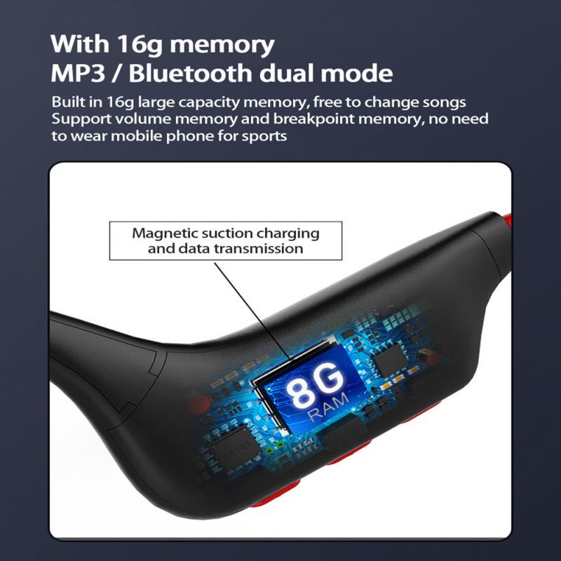 SOUNDER For XIAOMI X6 Bone Conduction Bluetooth Headphones Wireless ...