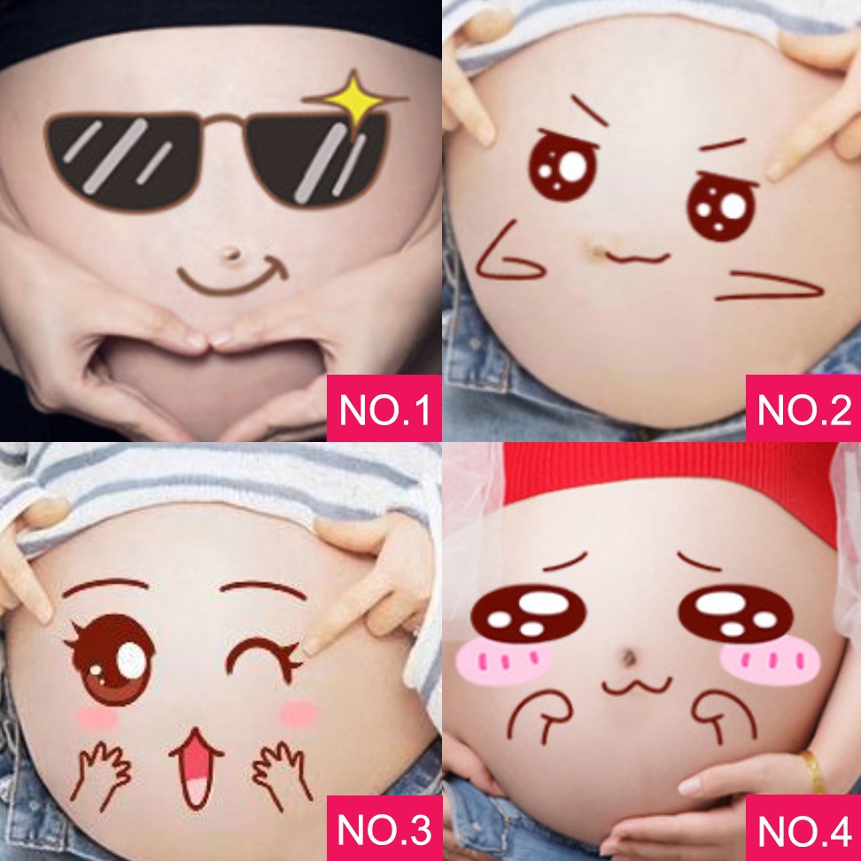 Pregnant Belly Sticker Maternity Navel Stickers Pregnancy Photo ...