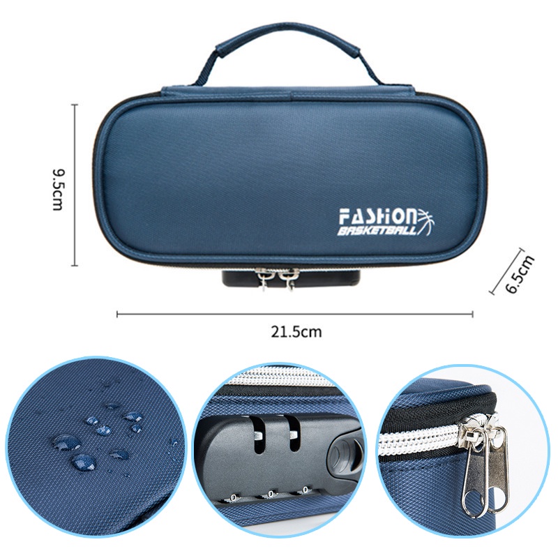 Pencil Case with Lock Large Storage Box School 4 Compartments 100 ...