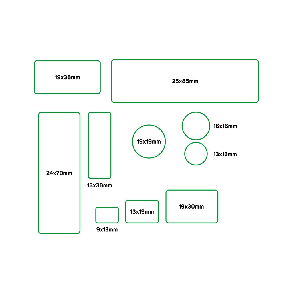 Self Adhesive Label 10 Sheet / available in different sizes / sticker ...