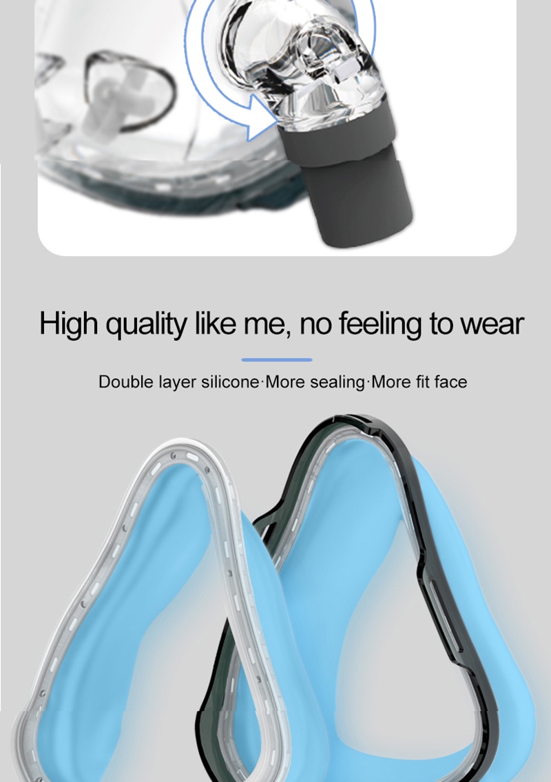 BMC F1B Full Face Mask CPAP FM1B Auto CPAP APAP BIPAP Full Face Mask ...