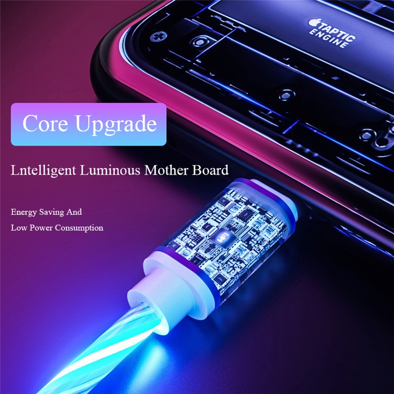 Streamer Light USB Cable LED Flowing Light Fast Charging Cable Car ...