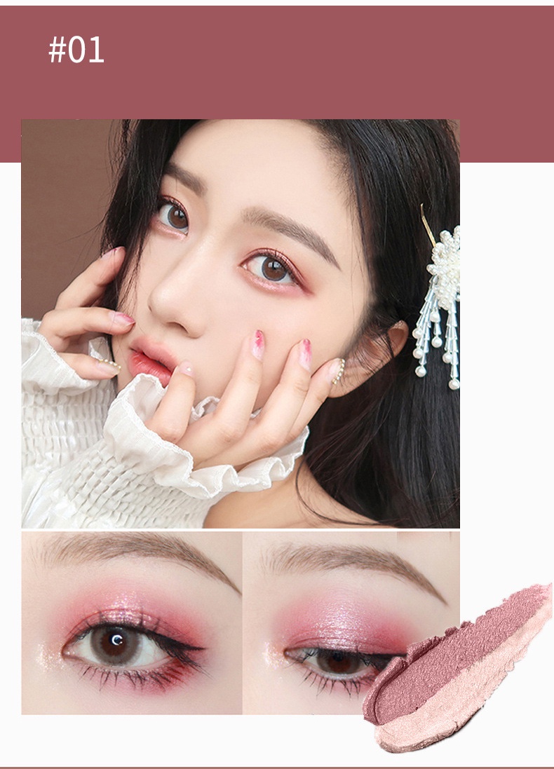 LAMEILA Two-Color Eyeshadow Stick Natural Halo Makeup Simple Easy ...