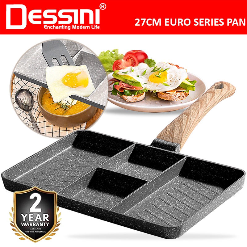 DESSINI ITALY 27CM Maifan Stone Grill Steak Frying Pan Induction Non ...
