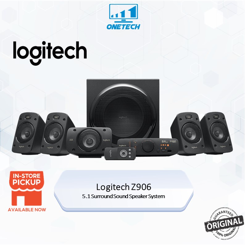 Logitech Z906 5.1 Surround Sound Speaker System ( 1000 Watts Of Powerfel Audio / Versatile Setup ...