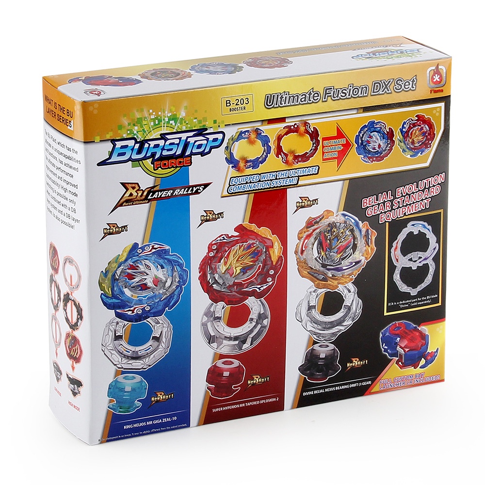 Original Beyblade Burst B203 BU Ultimate Fusion DX Set DB-203 with ...
