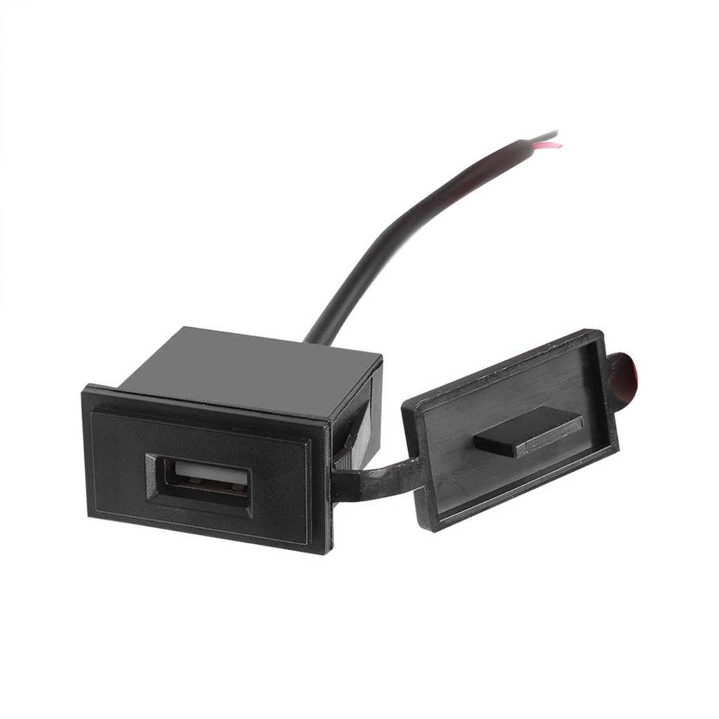 12V/24V Single USB Car Charger Socket 5V 2.4A Power Adapter Square ...