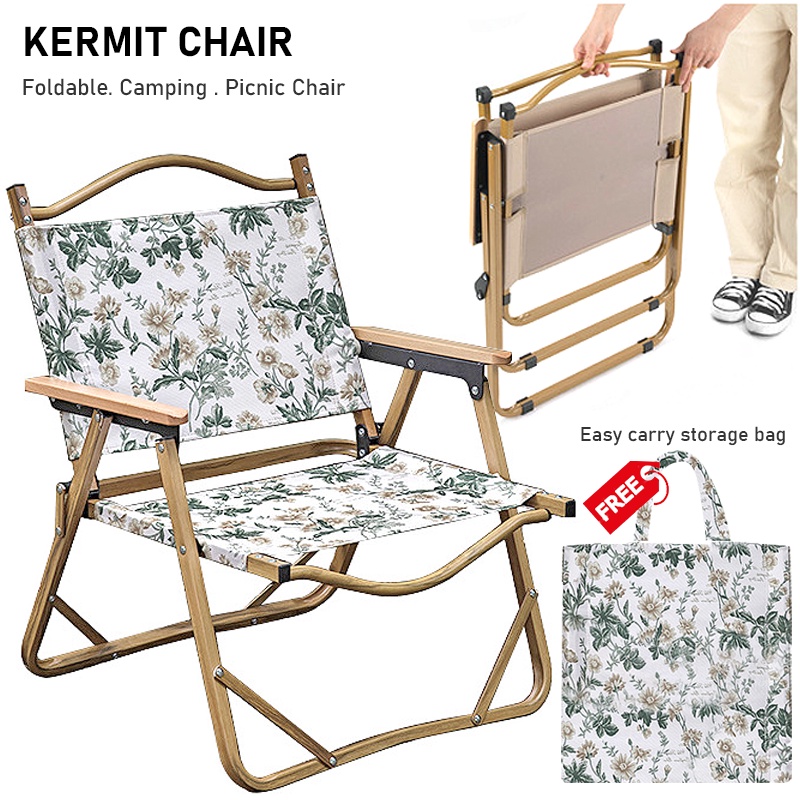 Foldable Camping Picnic Kermit Chair Outdoor Fishing BBQ Fold Stool ...