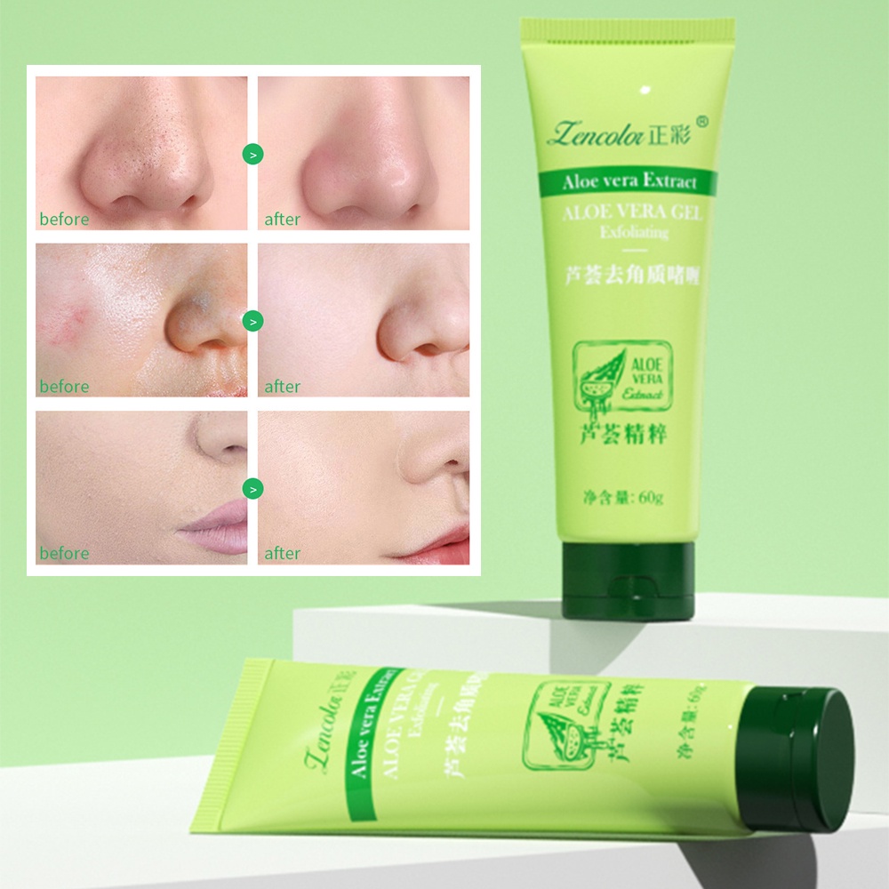 ZENCOLOR Aloe Vera Exfoliating Gel Deep Cleansing Exfoliant Facial Body ...