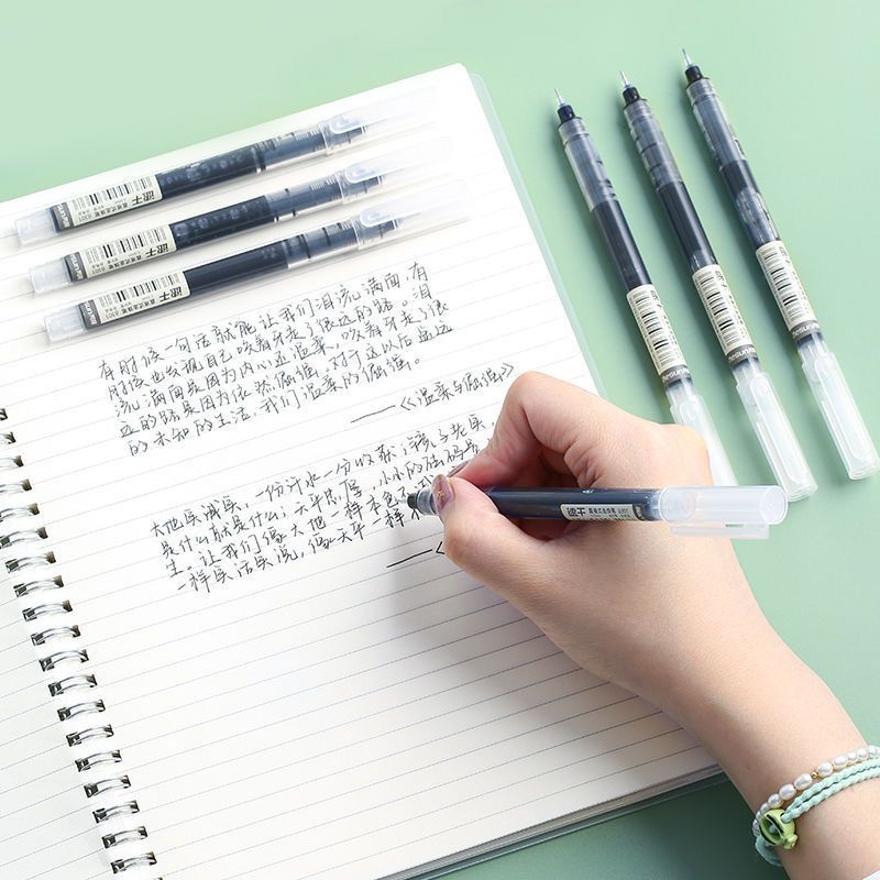 Exam Signature Ballpoint Pen 0.5mm Black Blue Ink High Capacity Gel ...