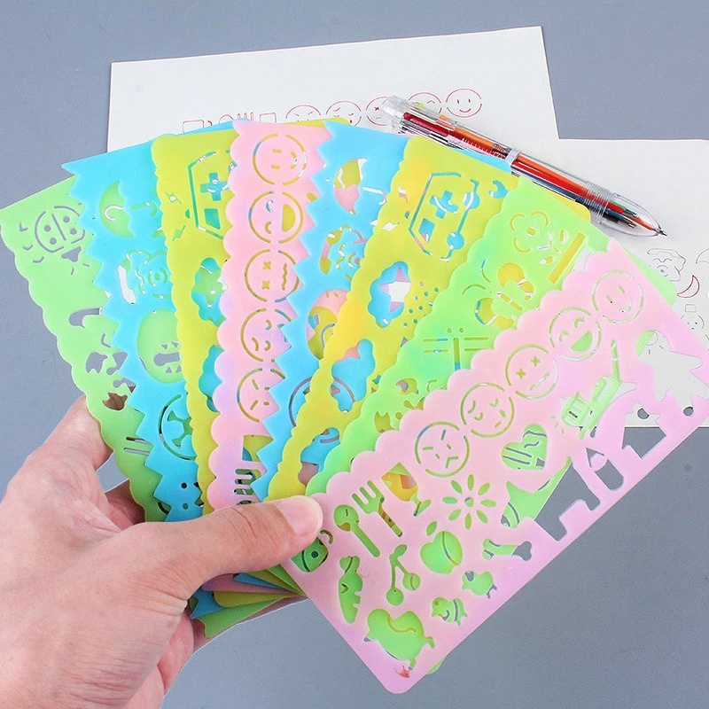 4 In 1 Drawing Ruler Set Flexible DIY Art Craft Tool Kids Children ...