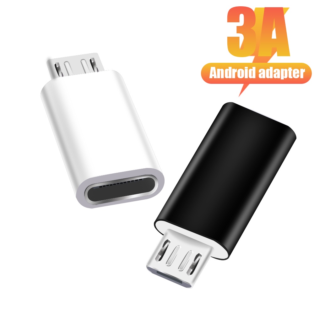 White Micro USB Female To Type C Male Adapter Converter Android ...