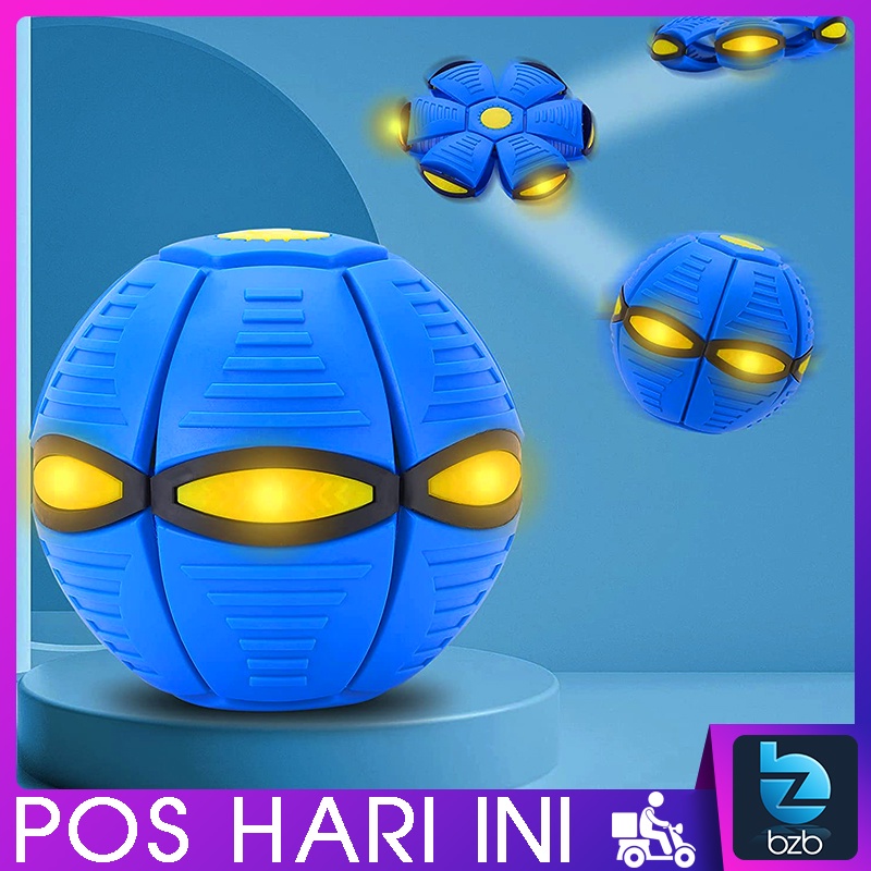 ONE PRESS DEFORM 💥 Magic Flying Saucer Ball UFO Flat Throw LED Disc ...