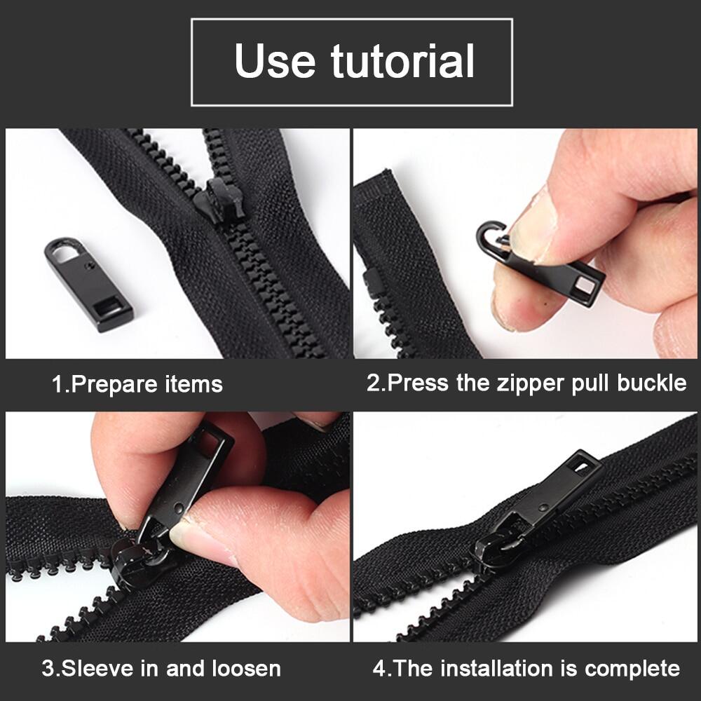 5 Pieces Universal Replacement Zipper Slider Metal Removal Zipper ...