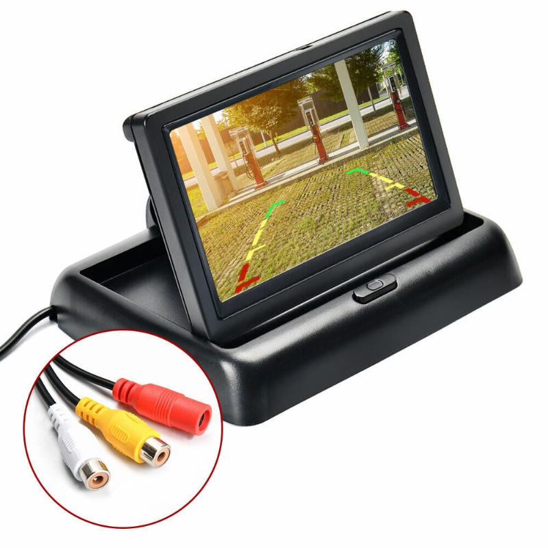 Evean Foldable Car Monitor 4.3" Screen For Rear View Reverse Camera TFT ...