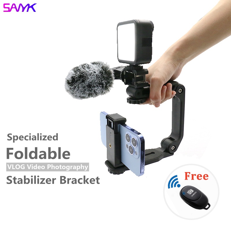 SANYK Folding Live Vlogging Kit Set Anti-shake Stabilizer U-shaped ...