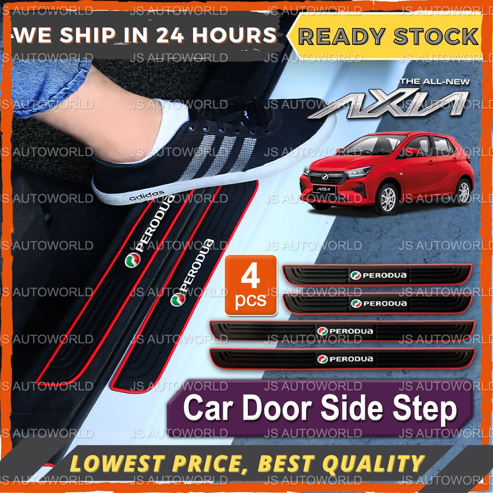 [PVC] Perodua New Axia 2023 Baru Car Door Side Step Sill Cover Anti ...