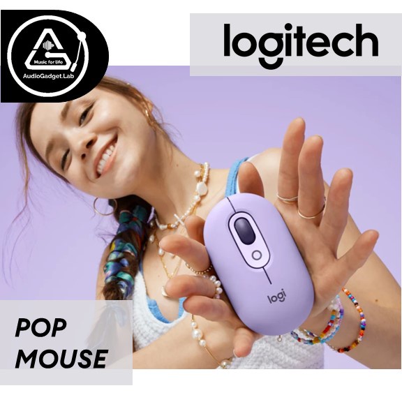 Logitech POP MOUSE Wireless Bluetooth Mouse with Customizable Emoji ...