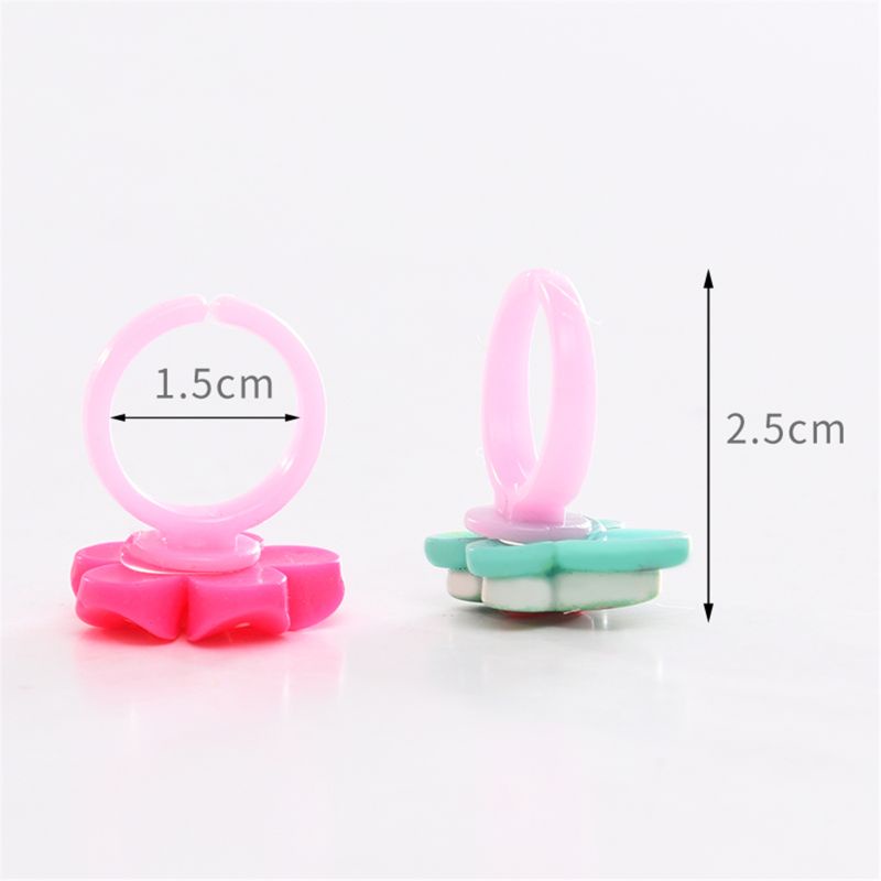 Children's Cartoon Rings Candy Flower Animal Bow Shape Ring Set Mix ...