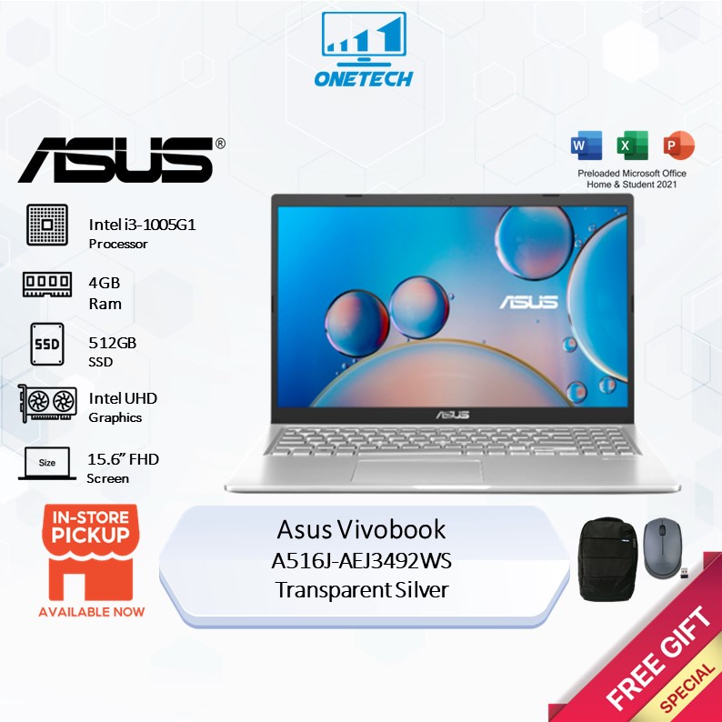 Asus Vivobook A516J-AEJ3492WS / A516J-AEJ3951WS / A516J-AEJ3954WS ...