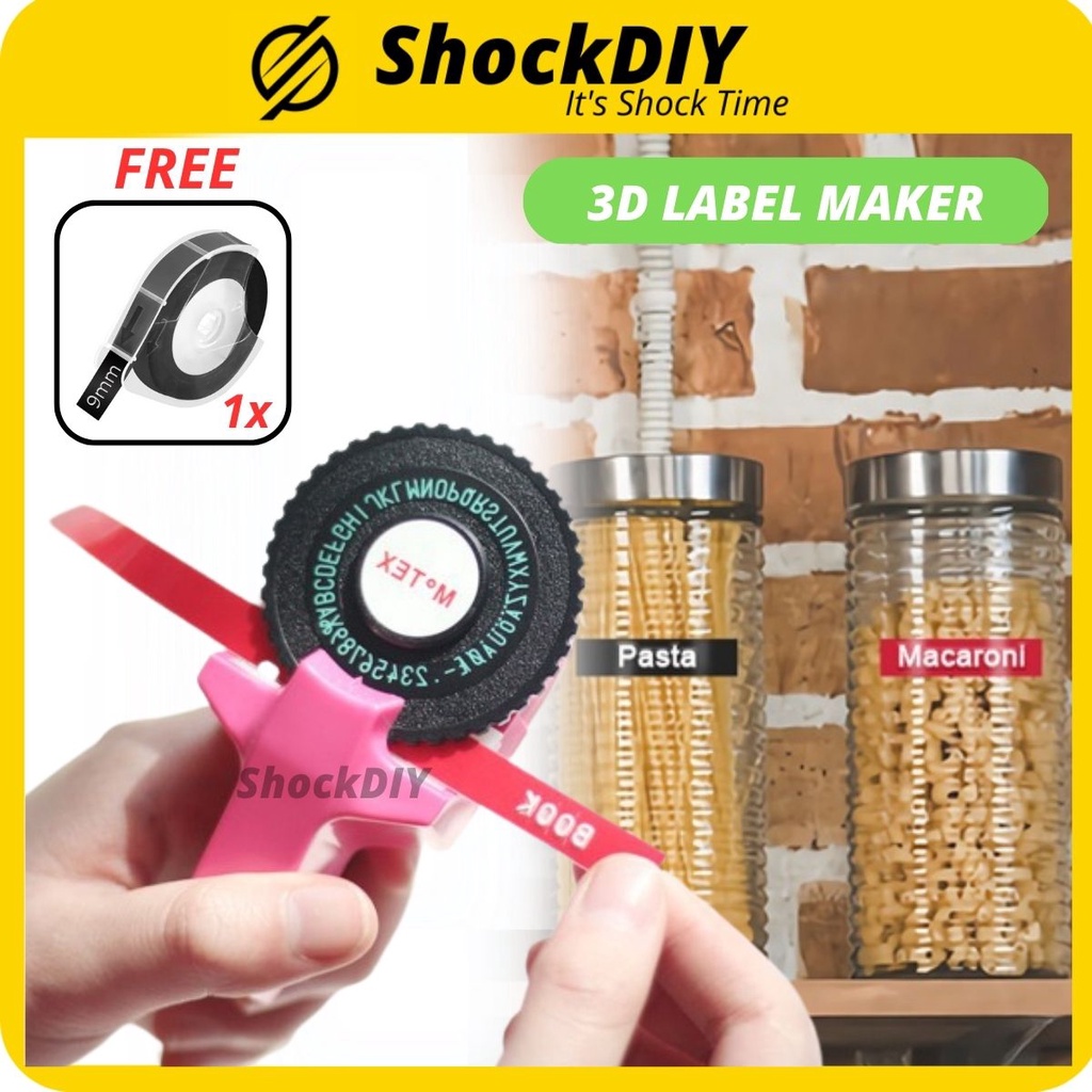 Alphabet Sticker Label Maker Name Tag Print 3D Portable Label Maker ...
