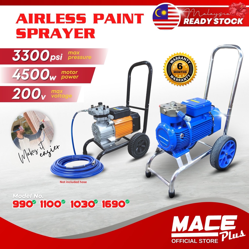 Spray Machine 4500W Airless Paint Electric High Pressure Stainless ...