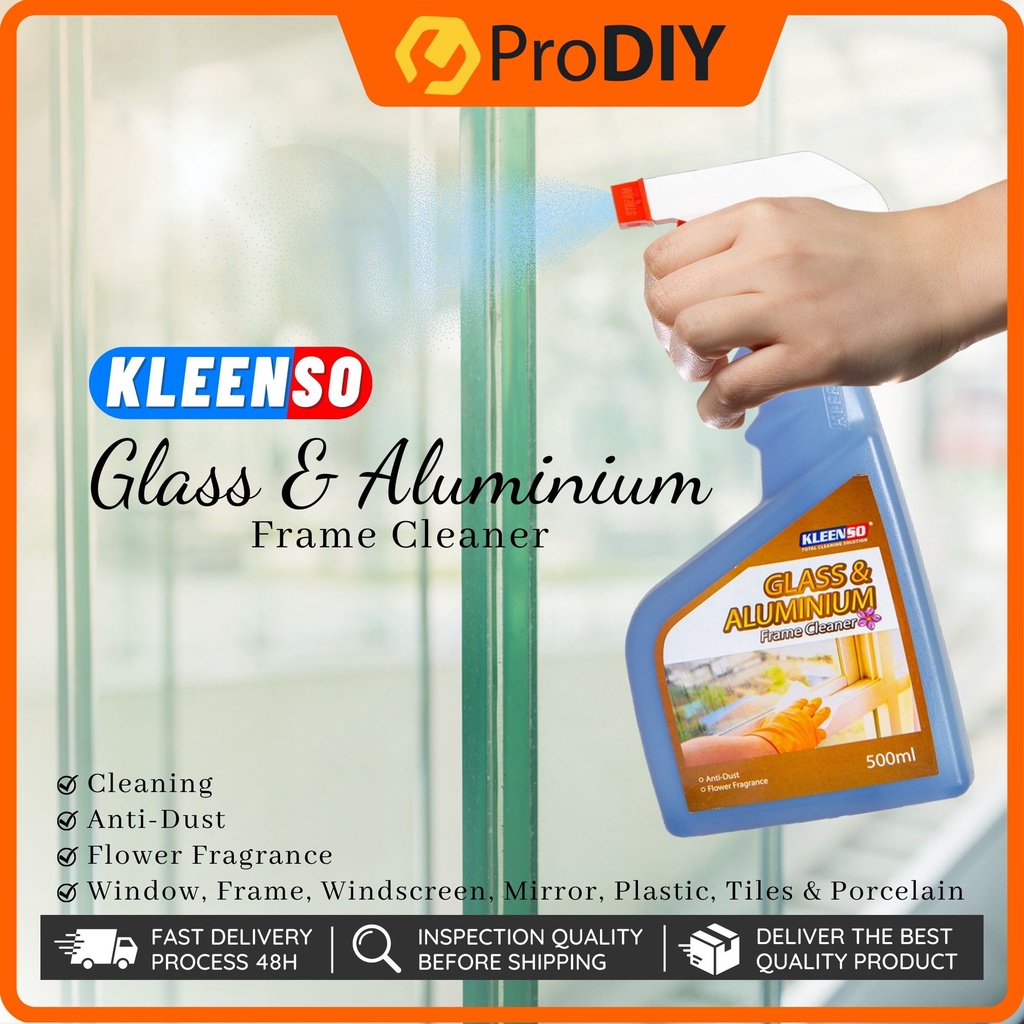 KLEENSO Glass & Aluminium Frame Cleaner Anti-Dust Glass Cleaner 500ML ...