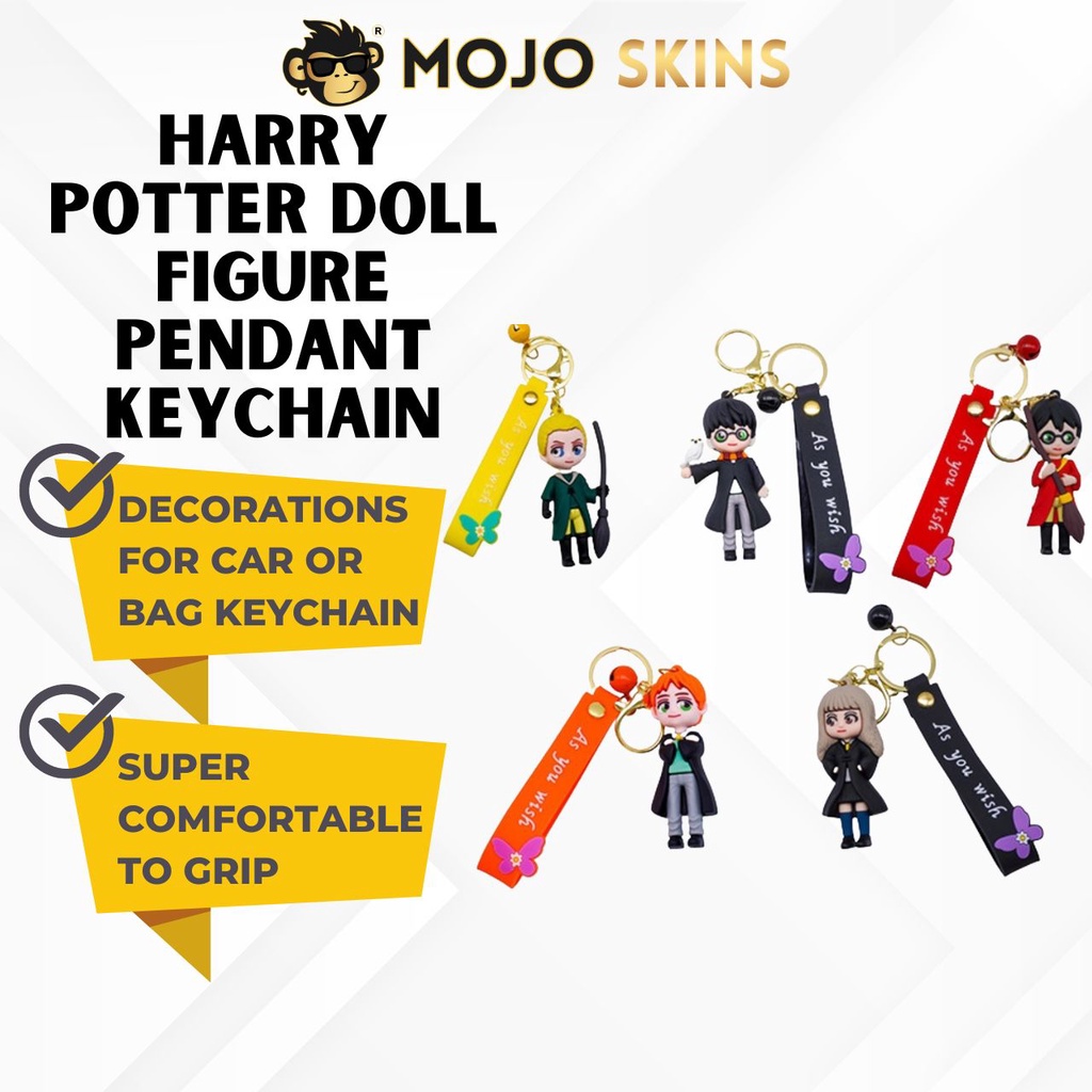 MojoSkins Harry Potter Cartoon Character Rubber Soft Key Ring 3D Key ...