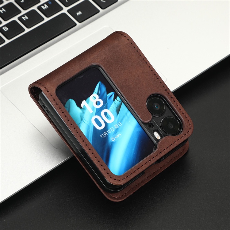 For OPPO Find N2 Flip Case Cover Premium Wallet Leather Flip Multi-card ...