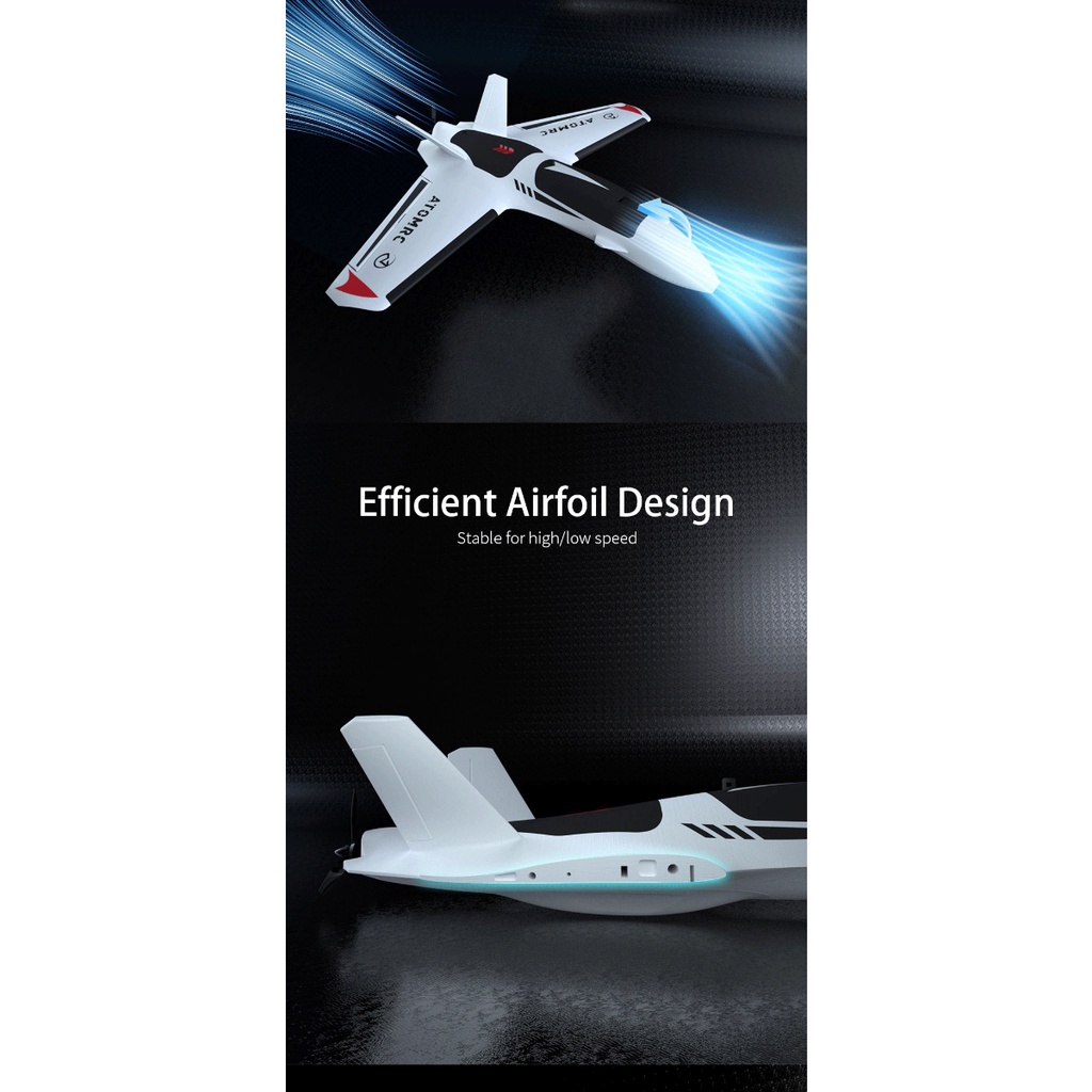 ATOMRC Dolphin V1.1 845mm Wingspan V-tail ARWING FlyWing Fixed-Wing RC ...