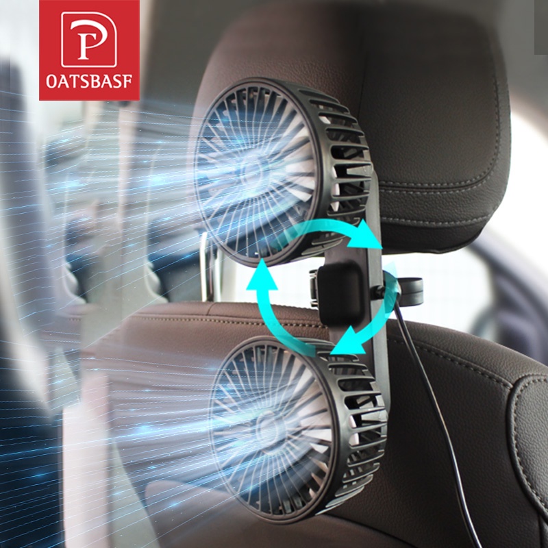 Car Back Fan 3 Speed USB Fan Car Headrest Fan Air Cooling Fan For SUV ...