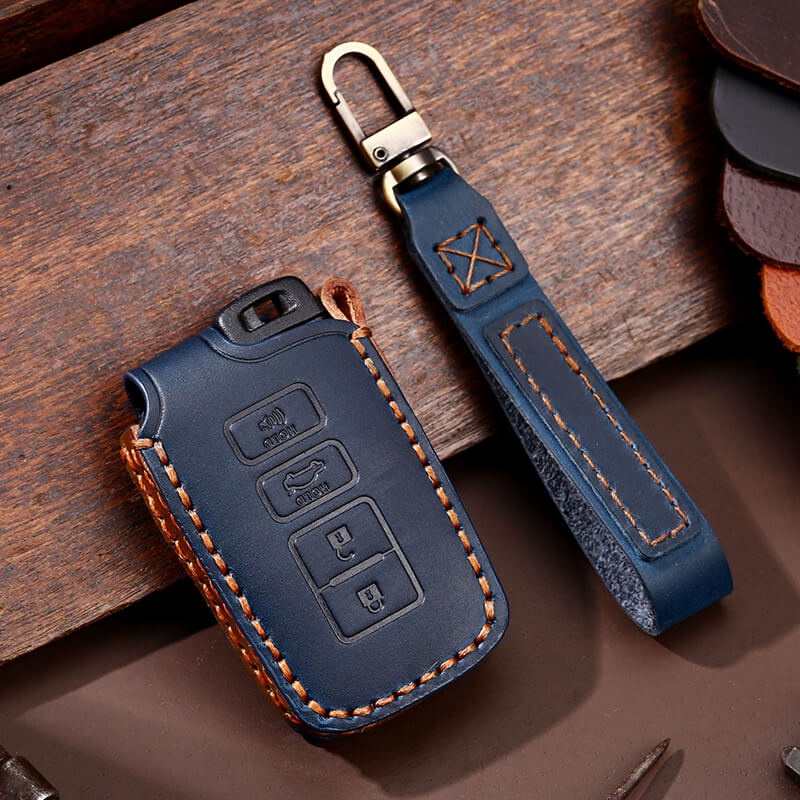 【Available】Cowhide Leather Car Key Case Cover For Toyota Sienta ...
