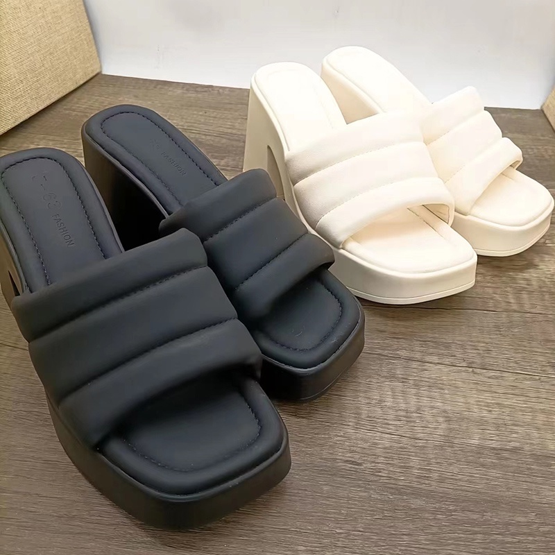 Women Heels Sandals Simple Fashion Atmosphere Comfortable Non-slip ...