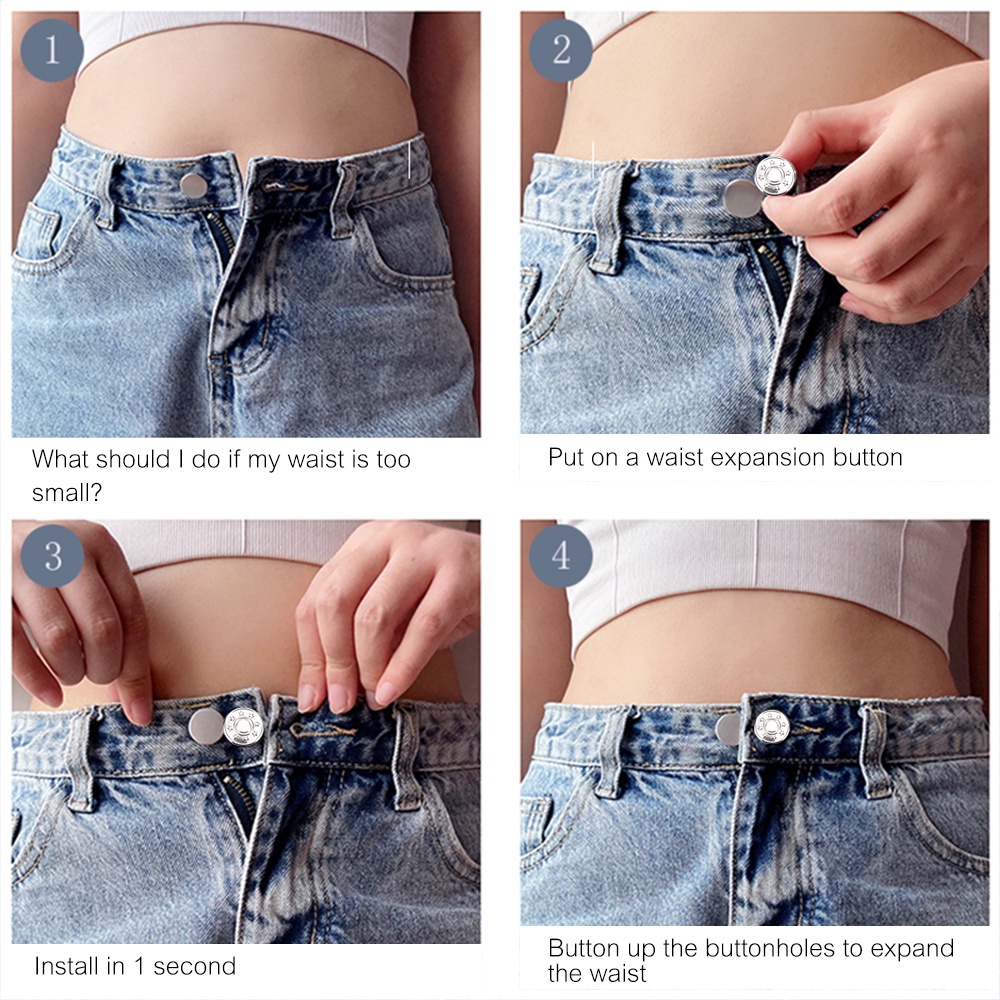 [ Featured ] Jeans Waist Closing Artifact Invisible Snap Button Nail ...