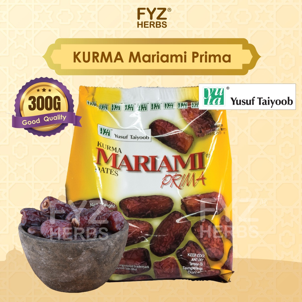 Yusuf Taiyoob Kurma Mariami Prima Dates (Pouch Pack) 300G | Shopee Malaysia