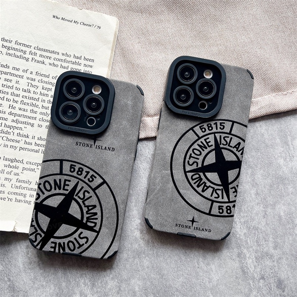 Stone island Leather Phone Case for iPhone 11 12 13 14 Pro Max Plus ...