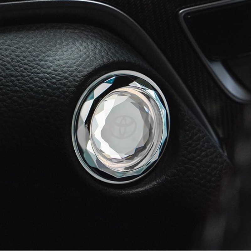 car logo start button sticker car start decoration sticker crystal ...