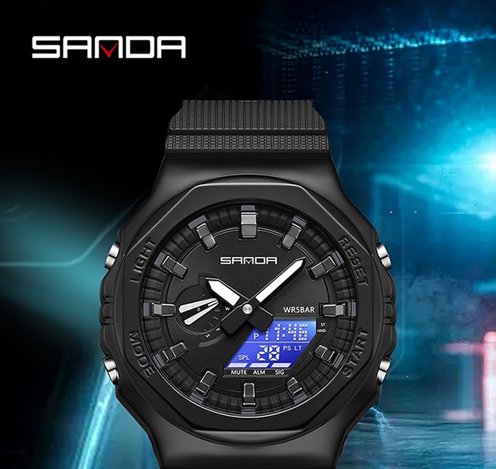Sanda Men's Watch Luminous Multi-function Metal Luxury Fashion Men's ...