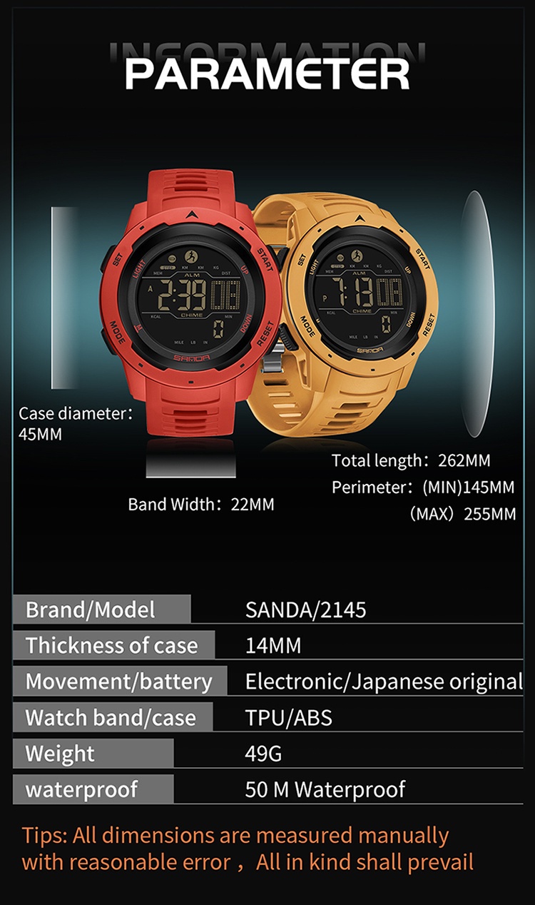 Sanda Step Count Calories Record Outdoor Sports Waterproof Fashion ...