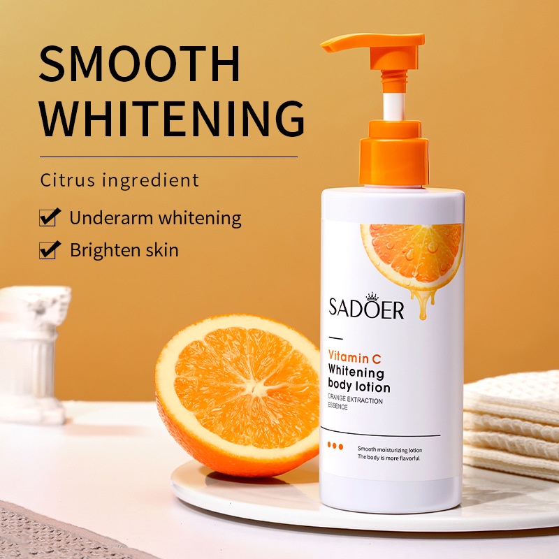 ROREC SADOER Vitamin C Whitening Body Lotion Fresh Orange Essence Hydrating Moisturizing Body ...
