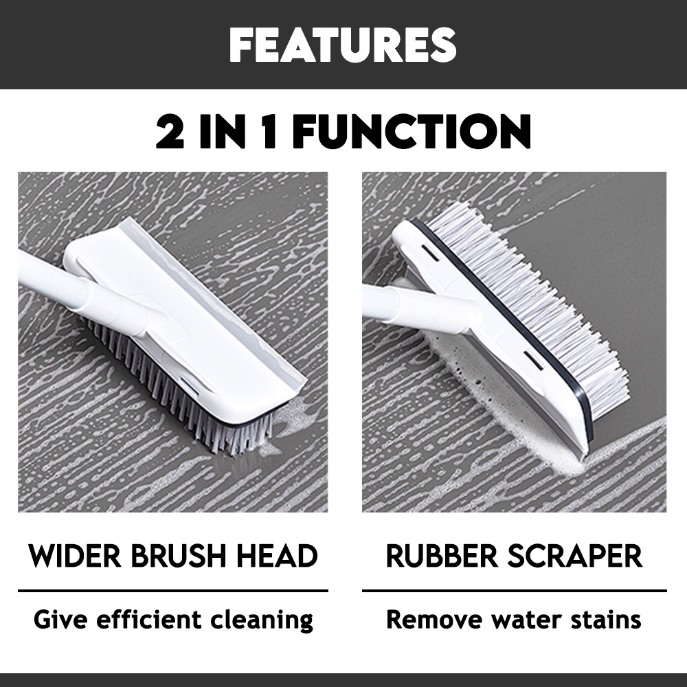 Worthbuy 2 in 1 Floor Cleaning Brush With Scraper Berus Lantai ...