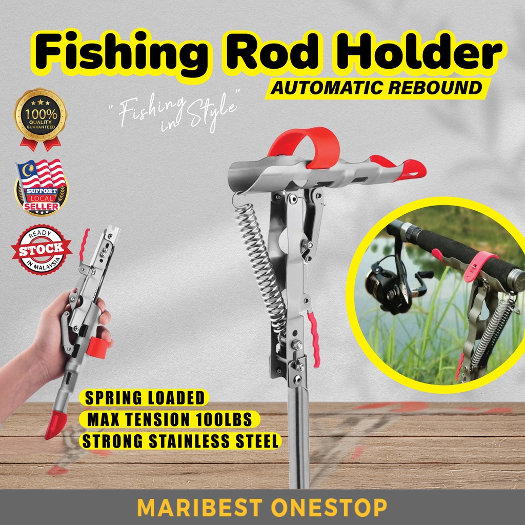 Fishing Rod Holder Automatic Rebound Spring Fishing Accessories ...